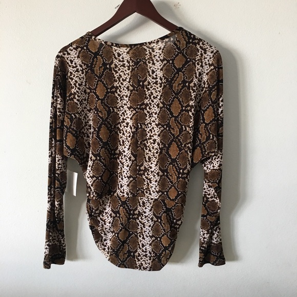 Free Kisses | Tops | Snake Print Top Sz S | Poshmark